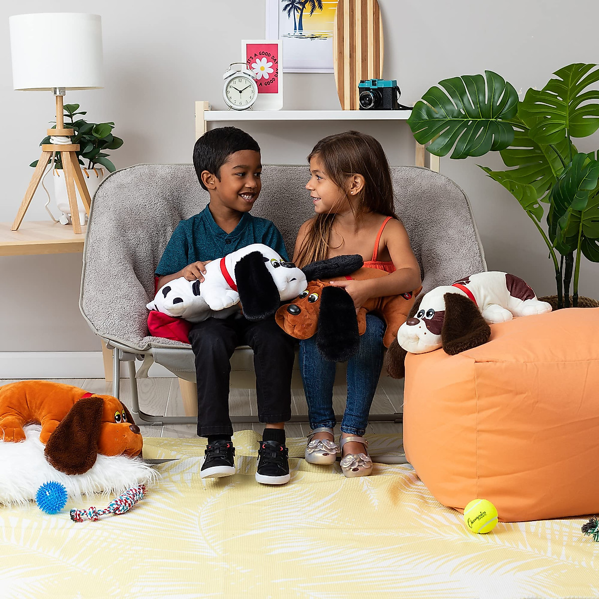 Pound Puppies Classic Plush - Reddish Brown with Black Spots