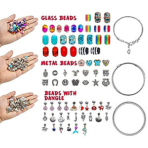 klmars Bracelet Making Craft Kit for Girls,Jewelry Making Supplies Beads Charms Bracelets for DIY Craft Gifts Toys for Teen Girls Age 4 5 6 7 8 9 10 12