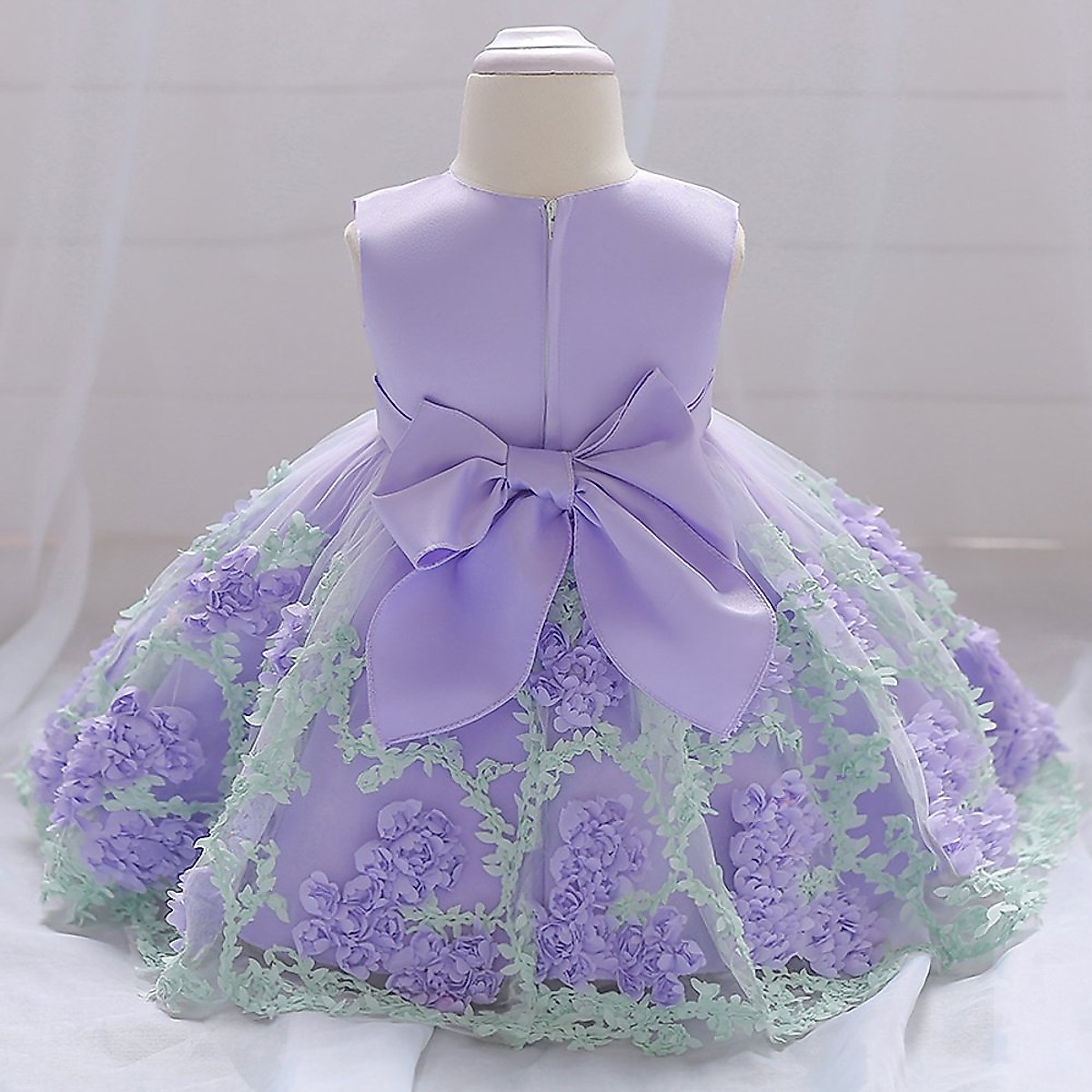 Lito Angels Baby Girls Dresses Pageant Dress Wedding Flower Girl Dress Size 12-18 Months Purple