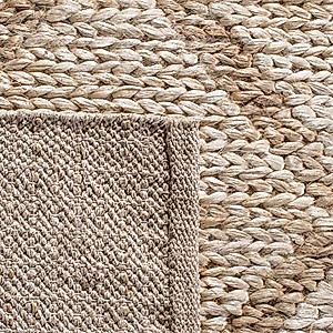 SAFAVIEH Kilim Collection Accent Rug - 3' x 5', Natural & Beige, Handmade Moroccan Jute, Ideal for High Traffic Areas in Entryway, Living Room, Bedroom (KLM457A)
