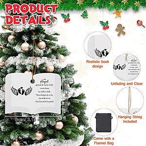 Christmas Memorial Ornaments Loss of Loved One Baby Heaven Ornaments Wing Heart Footprint Baby Keepsake Gifts Angel Sympathy Infant Loss Gifts Memory Miscarriage Items for Remembrance Kids