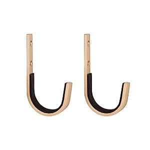 Allen Company Stronghold Steel Hooks, 2-Hooks Per Pack, Brass/Gold