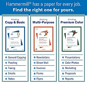 Hammermill Printer Paper, Premium Laser Print 24 lb, 11 x 17-1 Ream (500 Sheets) - 98 Bright, Made in the USA