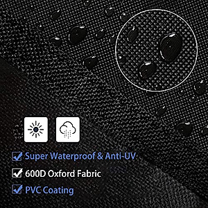 Tower Fan Cover, Waterproof Tower Fan Protective Cover Dustproof Oscillating Tower Fan Covers with Remote Outdoor or Indoor Stand up Fan for Home Bedroom Office Room Fan Cover 13 x 13 x 42 Inch, Black