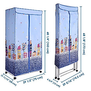 Yescom 850W Electric Automatic Clothes Dryer Portable Laundry Heater Folding 44 lbs Rack Wardrobe Air-Dry Machine