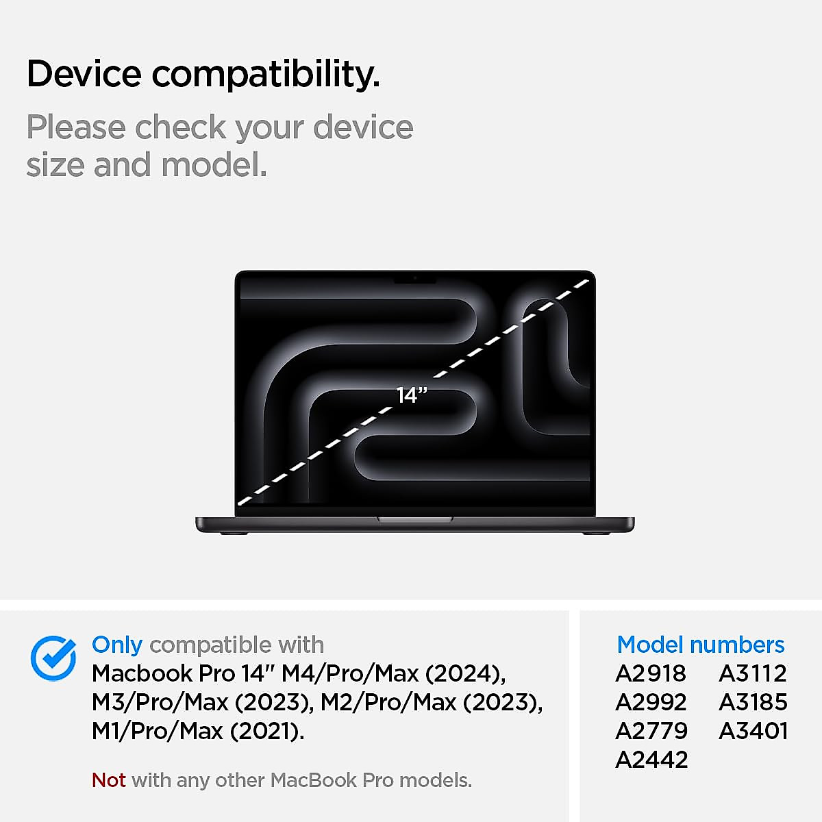 Spigen Urban Fit Designed for MacBook Pro 14 inch Case M4/Pro/Max (2024) M3/M2/M1/Pro/Max (2023-2021) A3112 A3185 A3401 A2918 A2992 A2779 A2442 Premium Knit Fabric Case - Black