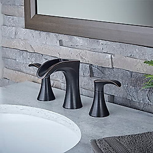 Pfister Brea Bathroom Sink Faucet, 8-Inch Widespread, 2-Handle, 3-Hole, Tuscan Bronze Finish, LF049BRYY