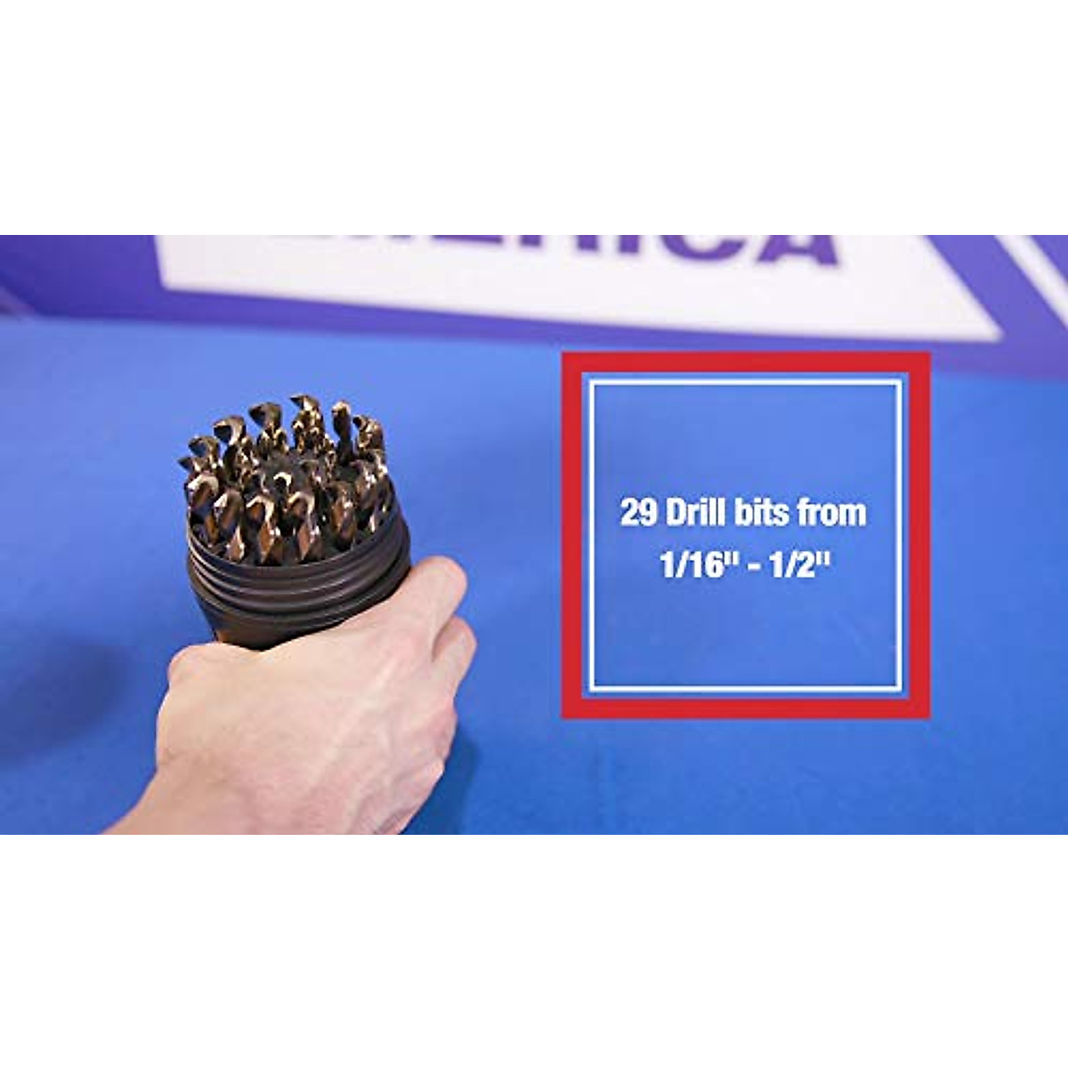 Drill America - DWD29J-CO-PC 29 Piece M35 Cobalt Drill Bit Set in Round Case (1/16" - 1/2" X 64ths), DWDCO Series