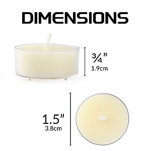 Natural Beeswax Tealight Candles - 24 pcs - Organic Small Candle Natural Scent Smokeless Clean Burning-White