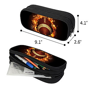 P ELEGANT PROTECTION 3Pcs American football 3D Print Personalized School Backpack Set with Luminous Students Bookbag Lunch Bag Pencil Bag