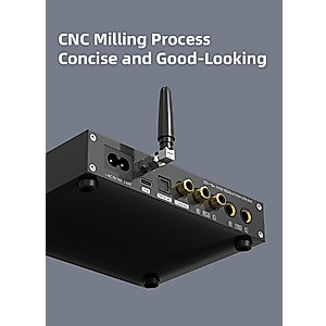 S.M.S.L D-6 Dual AK4493s Chip Bluetooth 5.1 LDAC Audio DAC DSD512 PCM 768kHz 32Bit CK-03 Clock Moudule 6.35mm TRS*2 Balanced Output Type C to Type C USB RCA Decoder with Remote Control (Black)