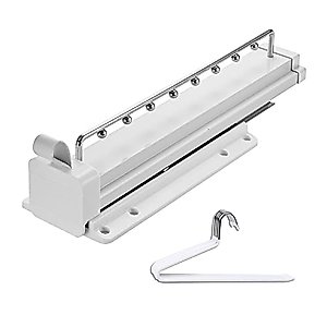 SYTH Extendable Closet Pull Out Rod，Heavy Duty Retractable Pull Out Clothes Hanger Rail Closet Valet Rod Rail Sliding Wardrobe Closet Organizer Rod,Extendable Closet Rod,5 Pcs Pants Rack