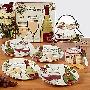 Certified International Wine Country Chip & Dip, Multicolored