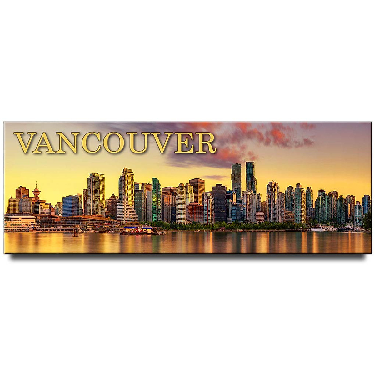 Vancouver Panoramic Fridge Magnet British Columbia Travel Souvenir Canada