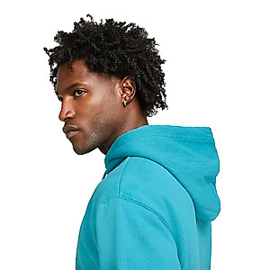 Nike Jordan Essentials Fleece Men's Hoodie (US, Alpha, Large, Regular, Regular, Cyber Teal/White/Black)