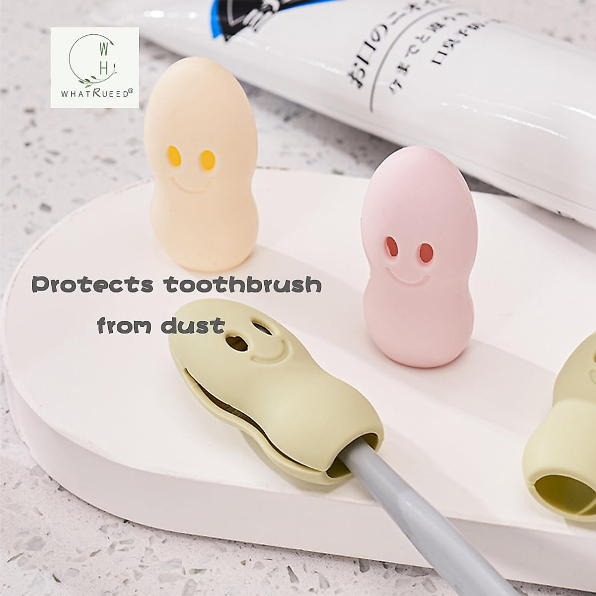 Travel Toothbrush Head Cover Case for Kids, Children Silicone Protector Cap, Dustproof Toothbrush Protect Case (Set of 8)