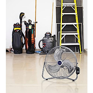 Lasko 20″ High Velocity QuickMount, Easily Converts from a Floor Wall Fan, Silver 2265QM