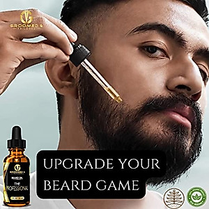 Groomed & Tailored Beard Oil For Men (The Professional) - Premium Beard Oil - For a Softer, Smoother, Moisturized Beard - Made with All-Natural and Organic Ingredients - Leave in Conditioner - Scented Gift for Husband and Dad, Father's Day Gift