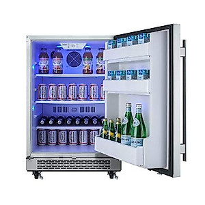 Avallon 5.5 Cu Ft 24" Outdoor Built-In Refrigerator - Right Hinge