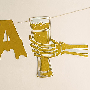 Bestus Trick or Tequila Halloween Decorations Banner - Adult Halloween Party Supplies Sign