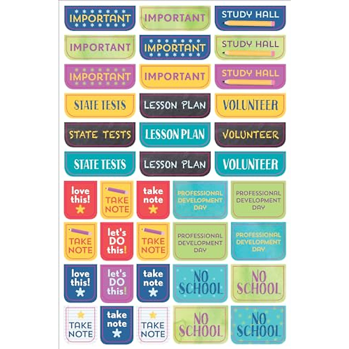 Essentials Teacher Planner Stickers (Set of 400 Stickers)