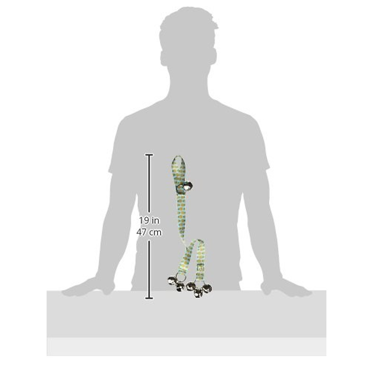 Yellow Dog Design 26" Long and 1" Wide with 6 Bells Pineapples Blue Ding Dog Bell Potty Training System