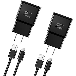 Dretol 15W 2Pack Type C Adaptive Fast Charger,USB C Fast Charging Block,Rapid Cargador for Samsung with USB A-C Cable Android Phone Charger for Galaxy Note 8 9 Galaxy S8 S8+ S9 S9+ S10 S10+ S10E