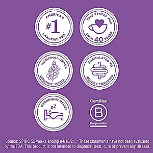 Traditional Medicinals Organic Smooth Move Peppermint Laxative Tea, 16 Count (Pack of 6)