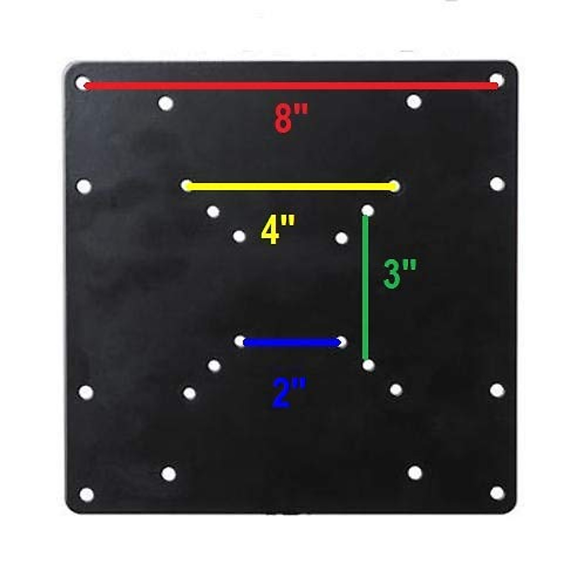 Mount Plus 1056 VESA 200x200 Universal Adapter Plate for TV Mounts | Convert VESA 75x75, 100x100 Mount to Fit 200X100, 200x200 mm VESA Patterns | Includes Hardware Kit