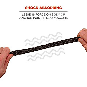 Ergodyne - 19002 Squids 3100 Tool Lanyard with Single Carabiner and Adjustable Loop End, Standard Length, Black