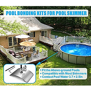 Pool Bonding Kits, BWB680AG Above Ground Pool Skimmer, Compatible with Most Skimmers, in Direct Contact with Pool Water at All Times