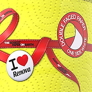 Renova 2 Ply Double Faced Red Label Paper Kitchen Towel, Yellow
