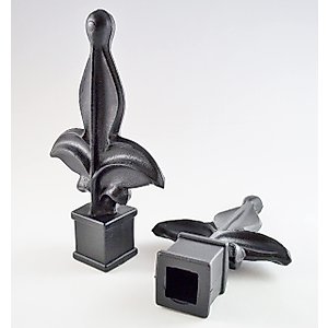 Retrospec Creations 25 Each for 5/8” Plastic Finial Tops for Iron Picket Fence Tops Fleur De Lis – #1-60-58