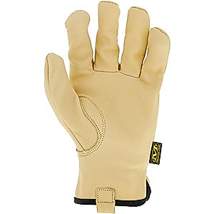 Mechanix Wear: Cow Leather Driver Glove with Durahide Water Resistant Technology, Quick Fitting Safety Work Gloves (Tan, X-Large)