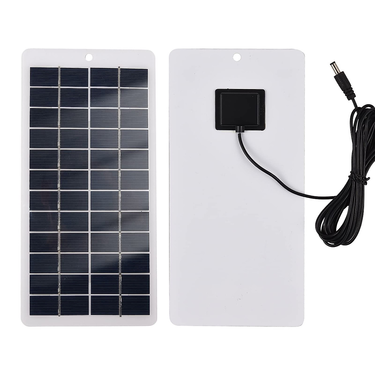 Irfora 5W 12V Polycrystalline Solar Panel Portable Solar Power Mini High Efficiency Solar Module with DC Port