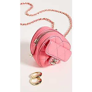 CHANEL Women's Pre-Loved In Love Heart Coin Purse with Chain Strap, Pink, One Size