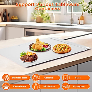 Portable Food Warmers,Electric Warming Tray Hot Tray Heating Mat Food Warmer Heating Pad Keep Foods Warming for Gatherings,Parties, Auto Shut-Off