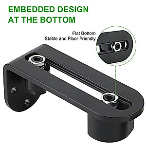 Sliding Barn Door Floor Guide Bearing Design, Barn Door Floor Guide Adjustable Rollers at The Bottom Sturdy and Durable Steel Frame.