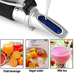 AIHG Hand Held Refractometer,Portable 0~32% Brix Meter Refractometer for Food Fruit Beverages Beer Wine Sugar Content Test