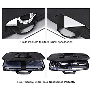 11.6-12.9 Inch Waterproof Laptop Bag Sleeve for Women Men Business Briefcase with Organizer for Acer Chromebook Spin 311, Lenovo Chromebook C330, Samsung Chromebook 4, HP ASUS Dell Surface Case, Black