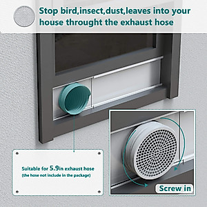 Daisypower Portable Air Conditioner Window Kit,Adjustable Window Vent Kit for Sliding Window,Portable Air Conditioner Replacement AC Window Kit for 5.9 Inch Exhaust Hose,Up to 47 Inch Window Seal Kit