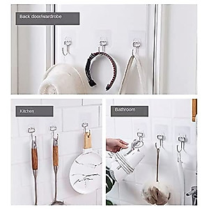 Large Adhesive Hooks For Hanging Heavy Duty(33lbsmax).Self Adhesive No Punching Waterproof And Rustproof No Races Stainless Steel Hook Multiple Uses For Bathroom Bedroom Kitchen And Outdoor. 15pack