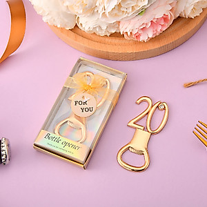 24 Pieces/Packs 20 Bottle Openers for 20th Birthday Party Favors Wedding Anniversary Gidts Decorations or Souvenirs for Guests with Gift Boxes Party Giveaways for Adults (20)