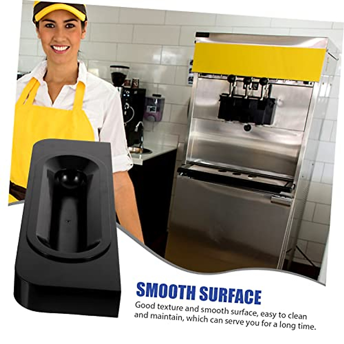 FUNOMOCYA Ice Cream Machine Accessories Ice Cream Accessories Receiving Plastic Large Black
