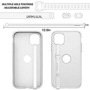 Dracool 2 PCS Silicone Phone Strap Cell Phone Grip Loop Elastic Stretching Band Hand Finger Holder Secure Slim Universal for Galaxy & iPhone Case Most Smart Phone Cases - Transparent