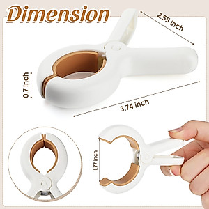 Tanlade 48 Pcs Beach Towel Clips Strong Plastic Clothes Pins Pool Beach Chair Clips Heavy Duty Laundry Clips Quilt Drying Clothespins Holder to Dry Laundry on Clothesline and Hanging Rack (White)