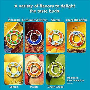 AAOCLO Fruit Fragrance Water Bottle, Water Bottle with Flavor Pods, Fruit Extract Ring with Fruity Smell, 650ml Sport Water Bottles (Peach)
