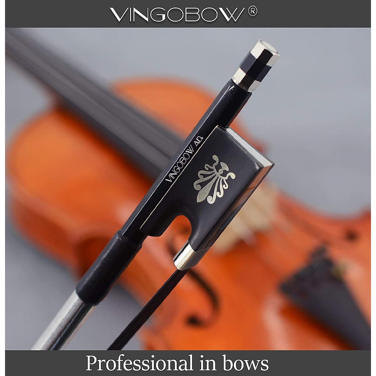 VINGOBOW Brandnew Carbon Fiber VIOLIN BOW 4/4 Size Deep & Powerful Tone, Art No.106VB