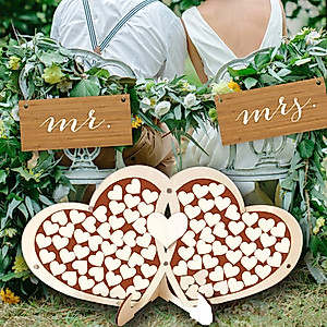 100 pcs Mini Rustic Wooden Love Heart Wedding Table Scatter Natural Wood Heart Crafts Children's DIY Manual Patch Home Decorations（30mm）
