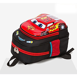 Toddler Kids Mini Truck Car Backpack Waterproof Cartoon Comic Kindergarten Children Preprimary School Boys Backpack (Red)